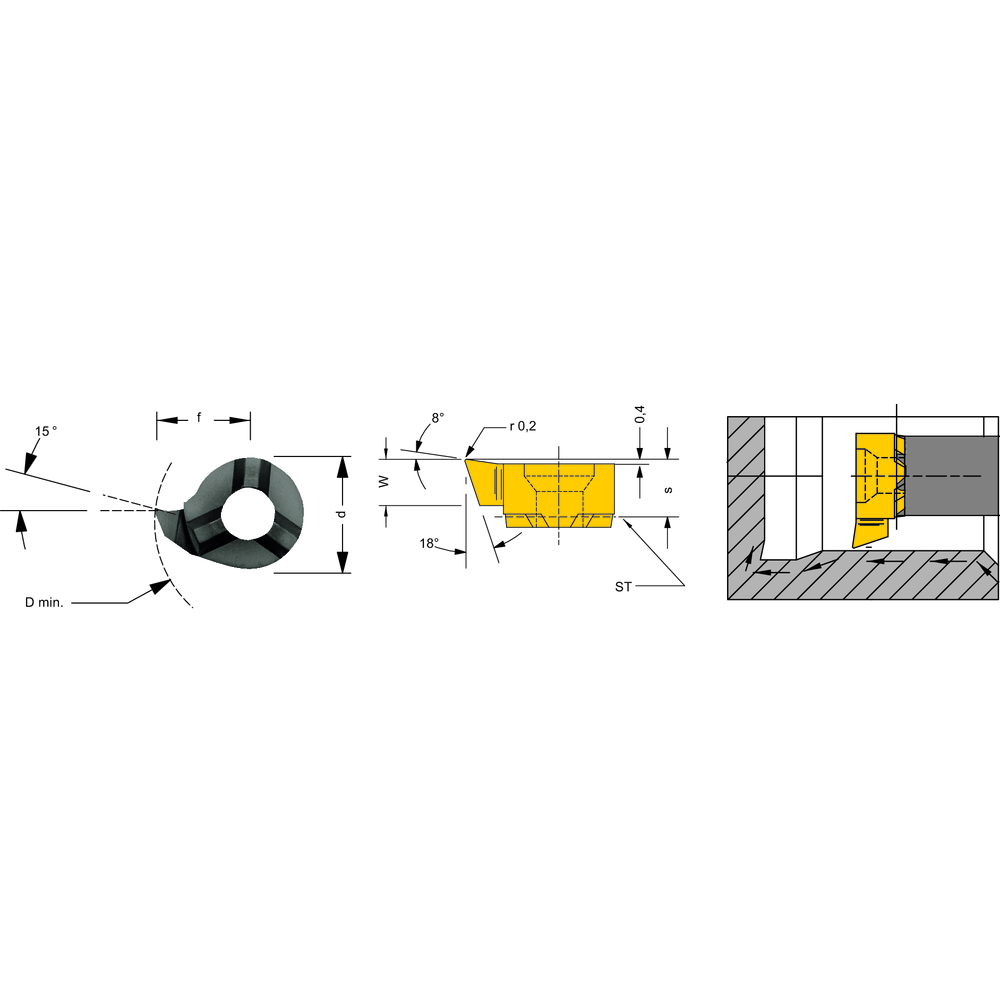 Cutting insert RS11.1867.02 carbide turning/copying Apmax=1.0/Dmin=11.0 mm AL41F | SARATOOLS